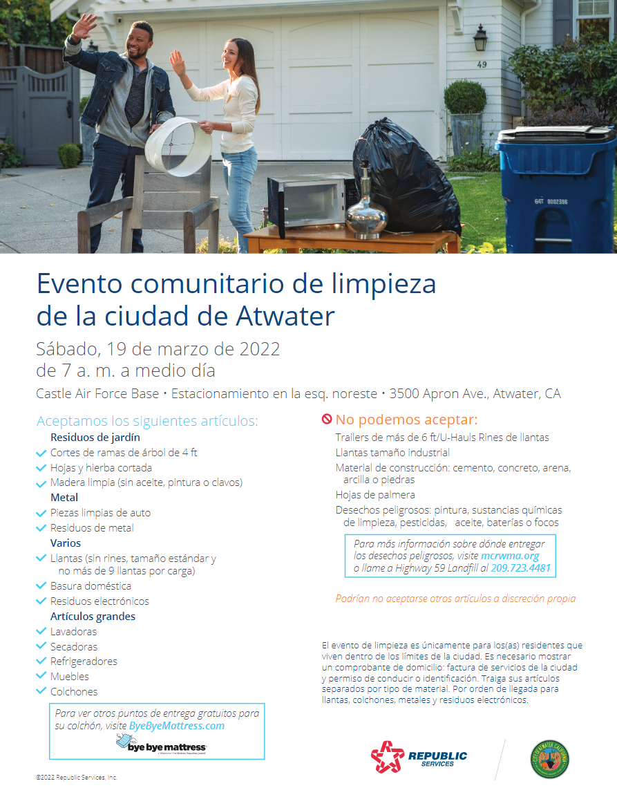Atwater Community Cleanup Event – City of Atwater