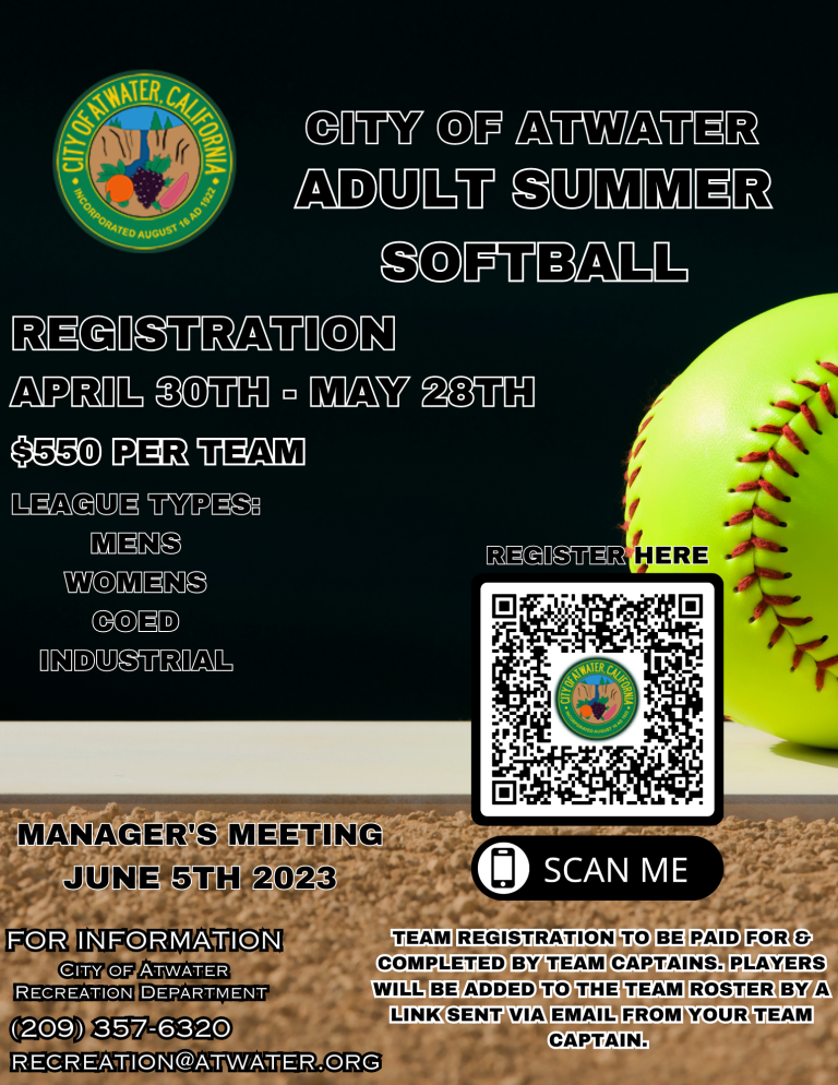 Adult Softball Registration is Open! – City of Atwater