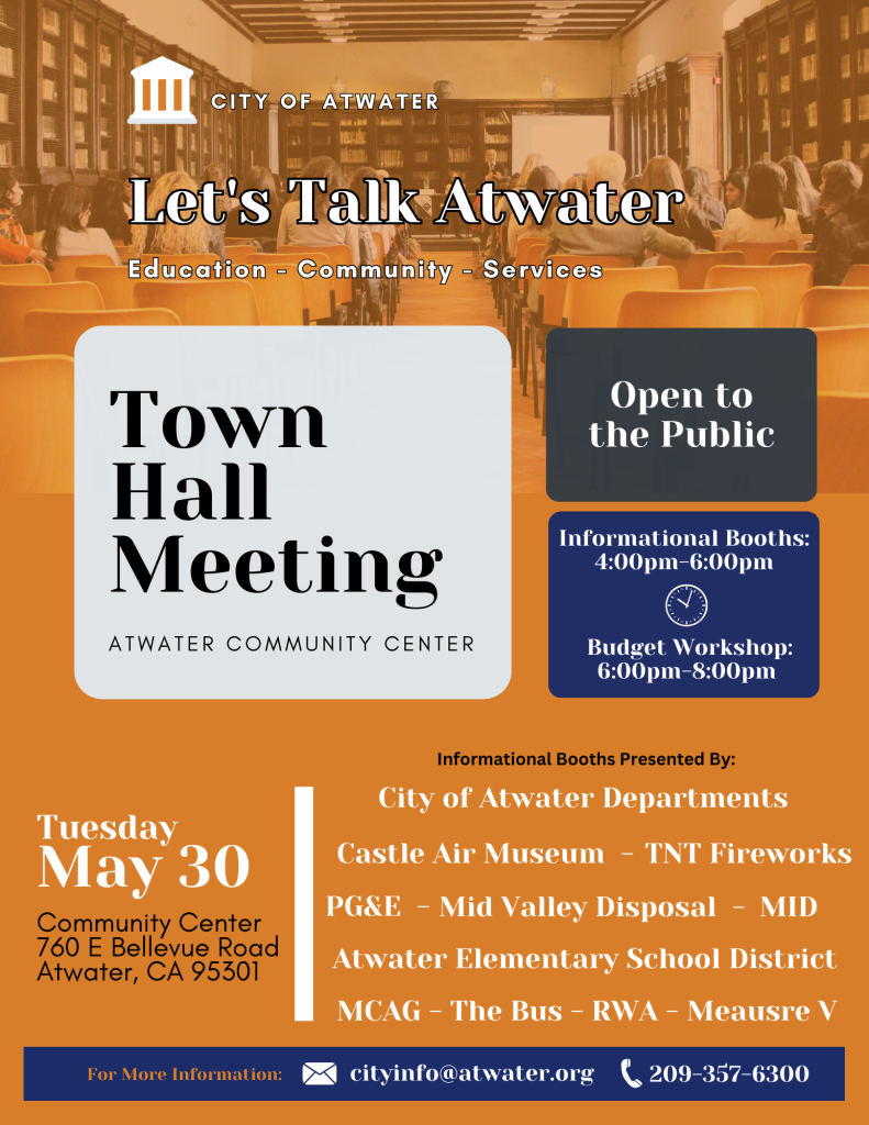 Town Hall Meeting – May 30, 2023 – City of Atwater