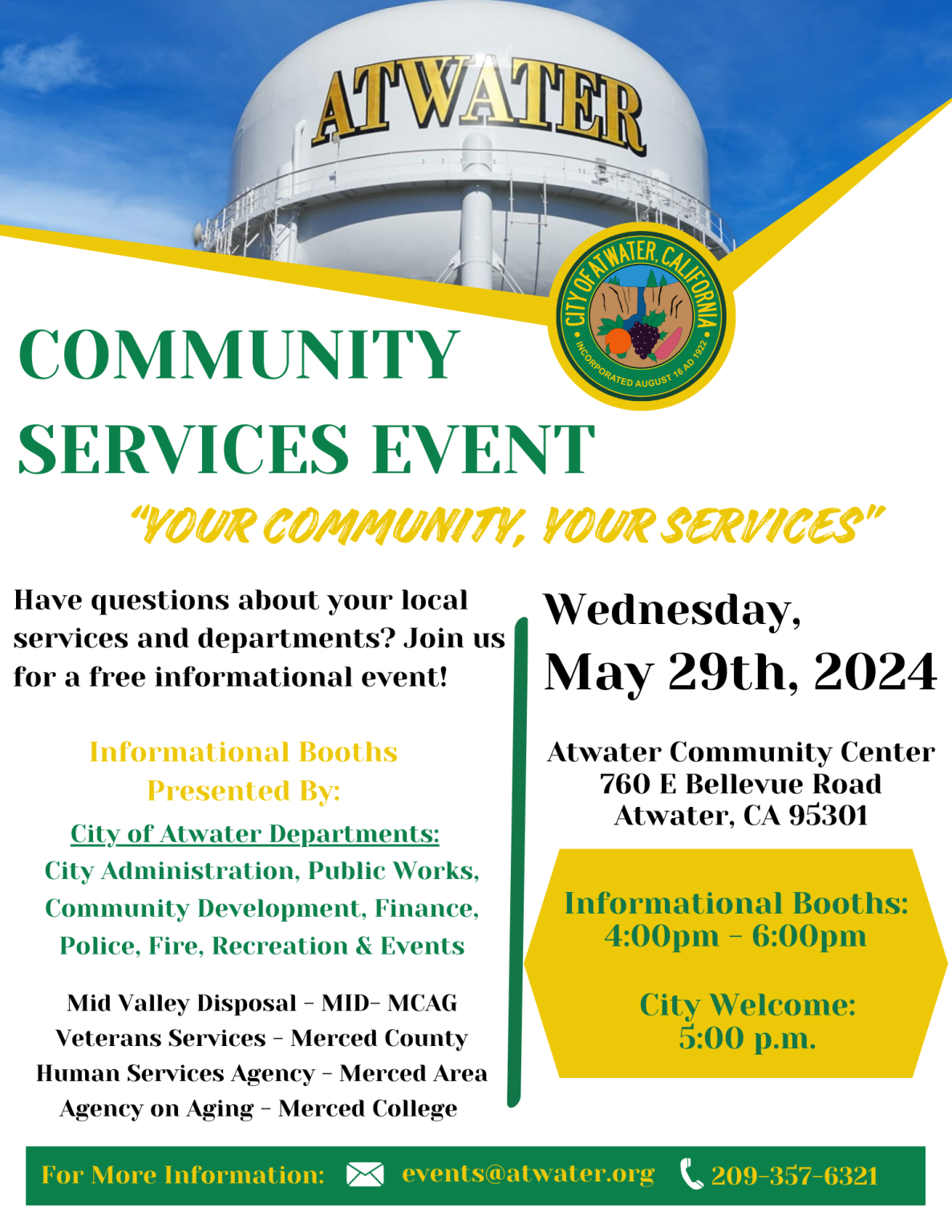 Community Services Event – City of Atwater