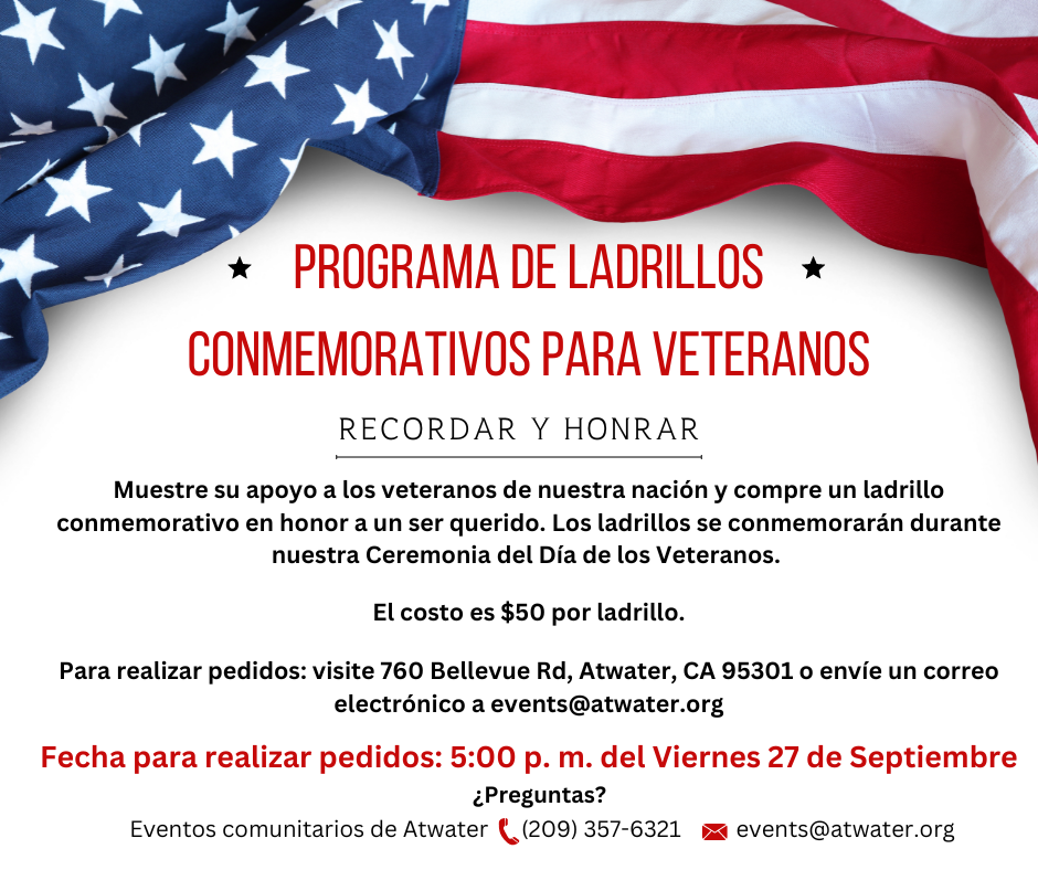 Veterans Memorial Brick Program⭐ – City of Atwater